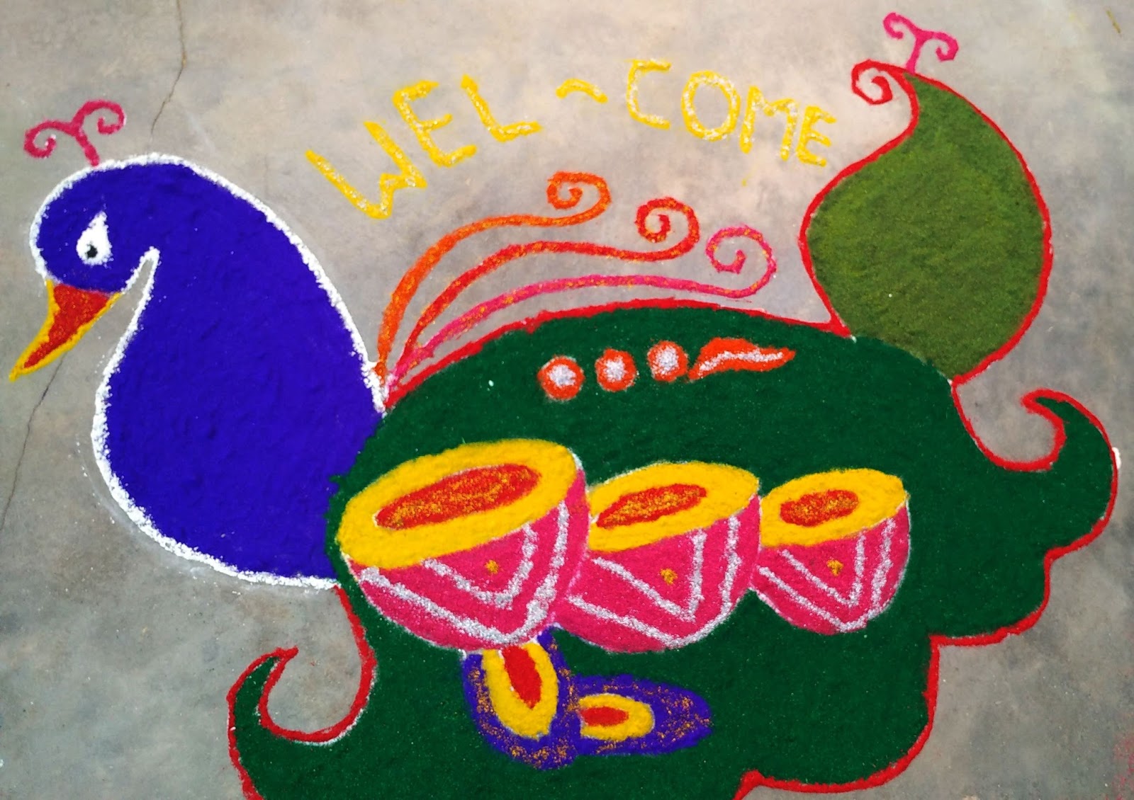 Rangoli design | Wel Come Rangoli designs | Rangoli designs for ...