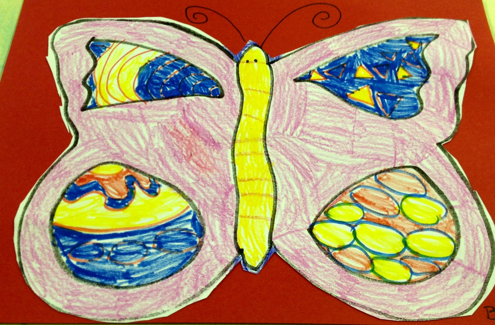 Nichols Art 2012-2013: Kindergarten Primary Color Butterflies