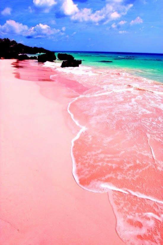 ForeBR: Conheça a praia que tem a areia cor de rosa, ela fica na Bahamas