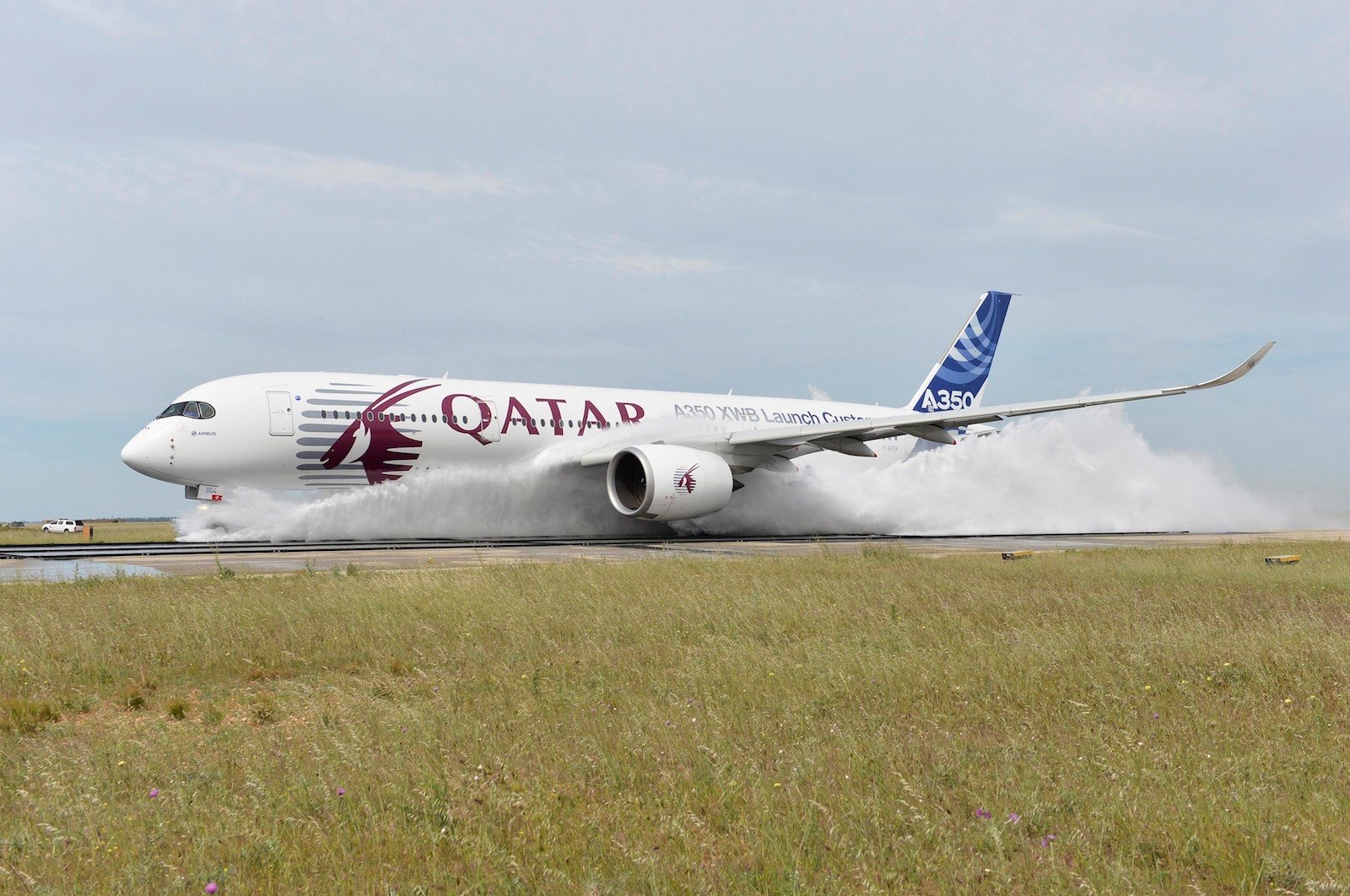 Airbus A350 During Water Ingestion Test - Aircraft Wallpapers HD