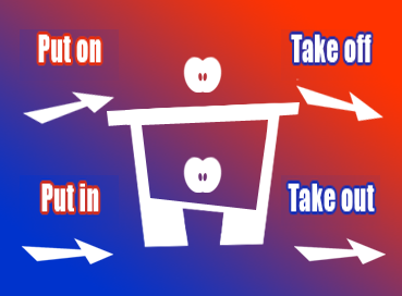 Internet English Classes: Phrasal verbs - Get in, get out, put in, take out