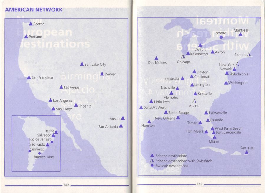 Airline memorabilia: Sabena (1998) + edición local Barcelona