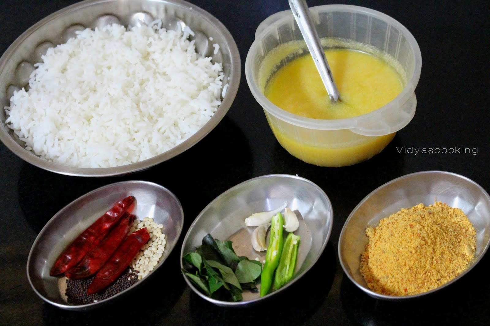 Andhra Style Ghee & Chutney Powder Rice / Gunpowder Rice Recipe