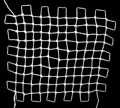 Knots Indeed: Square of Square-Mesh with Looped Edges – 9 x 9 squares ...