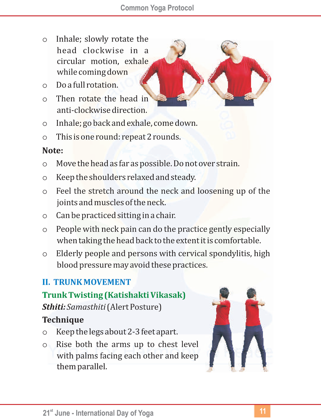 RMS 'TV' DIVISION: International day of Yoga - Common Yoga Protocol
