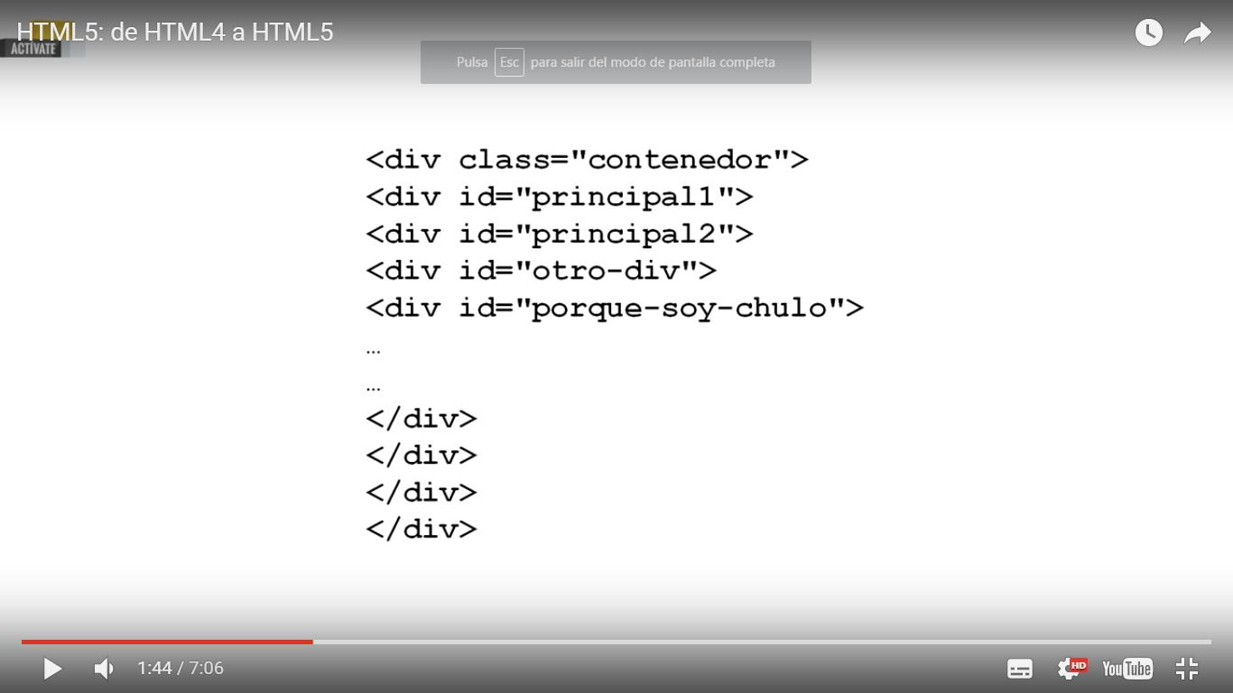 cuaderno de aprendizaje: 4.10 HTML5: de HTML4 a HTML5