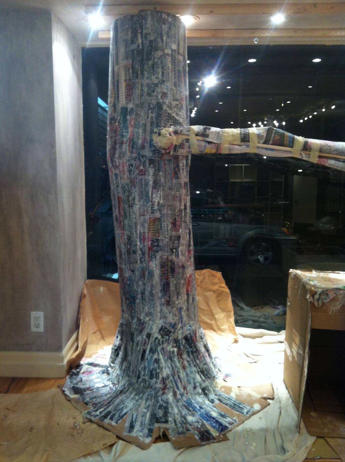 Marmalade Skies: Paper Mache Tree Window Display