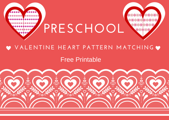 Fun Activities for Children: Valentine Heart Pattern Matching