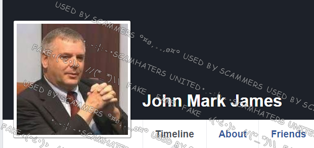 ScamHaters United .. Visit us also on Facebook and Instagram : JOHN MARK JAMES is fake. Scammer ...