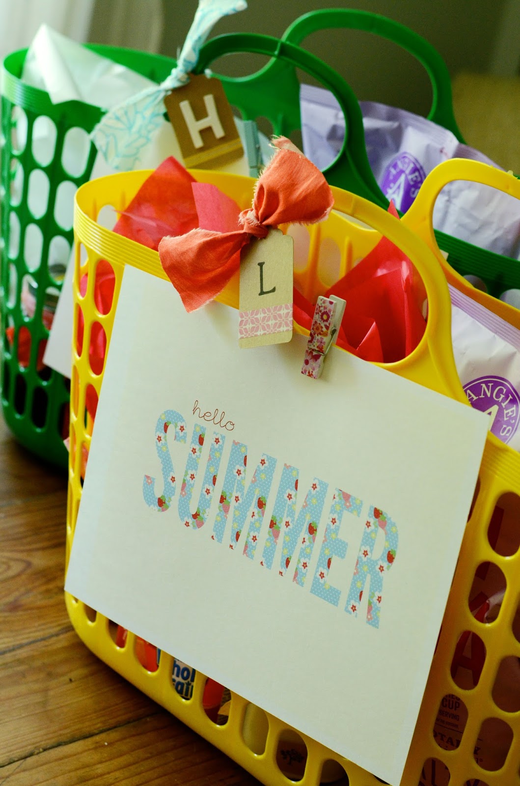 natalie creates: summer fun house sitting gift basket idea