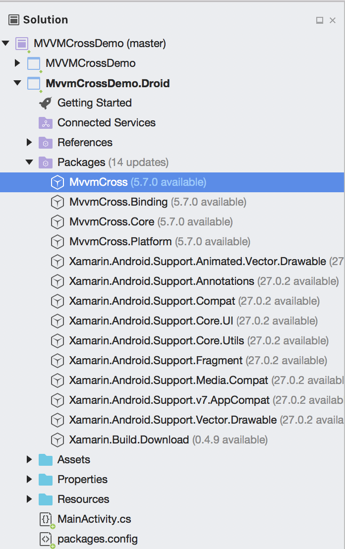 Step 3: Create the new Xamarin.iOS project and add MvvmCross package.
