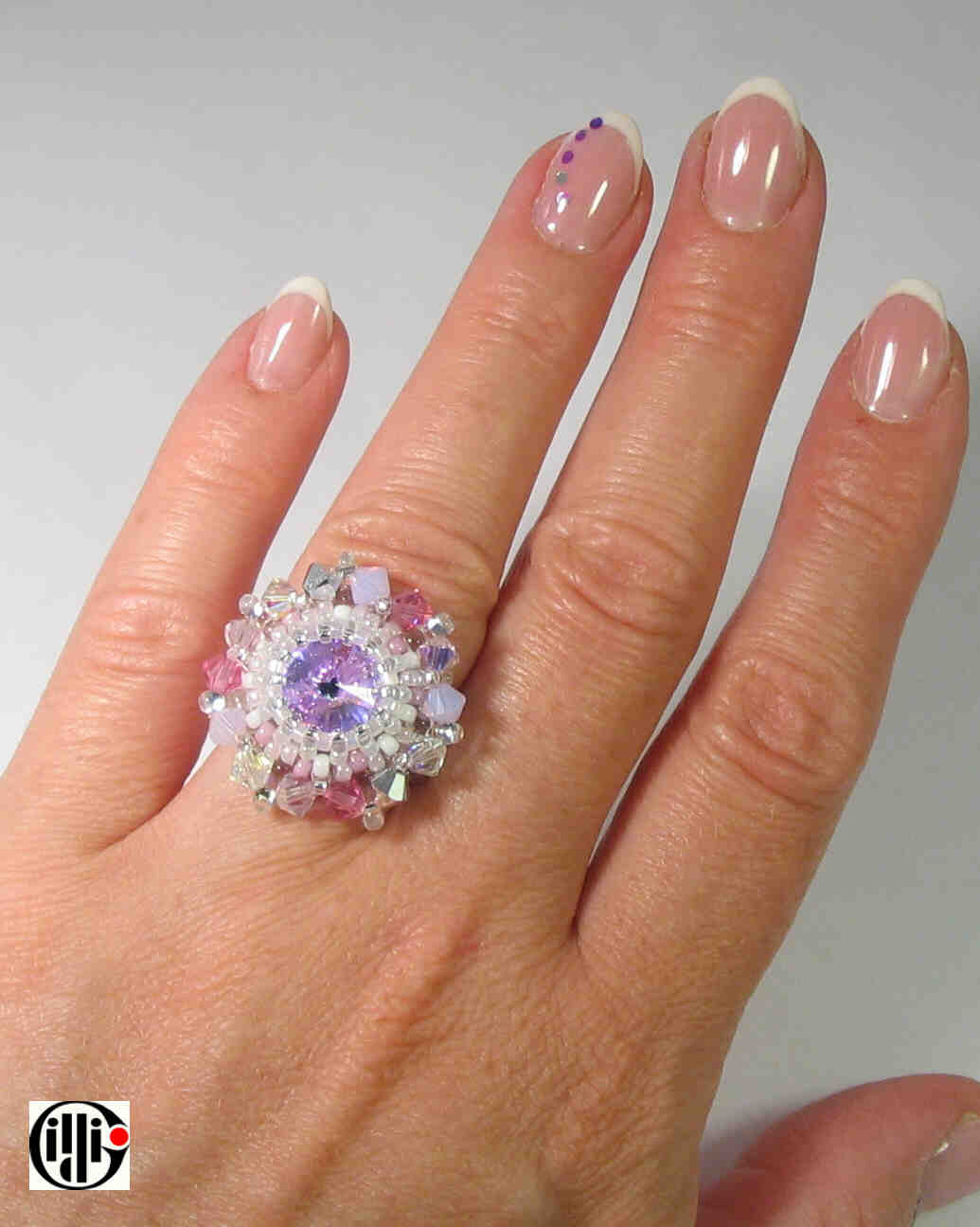 Ildi-go colours: Őszirózsa gyűrű leírással - Aster ring tutorial