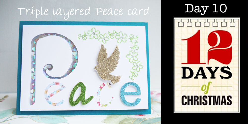 Silhouette UK: Peace card using triple layered fonts