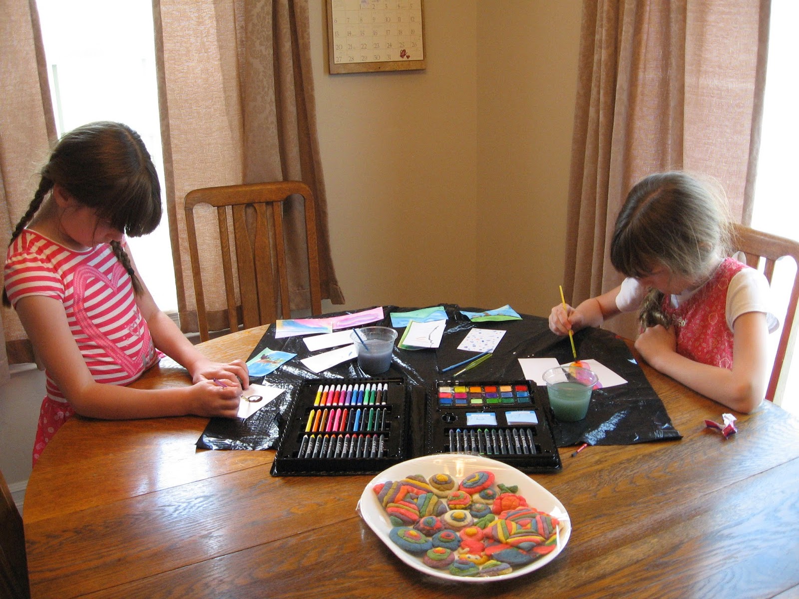 Almost Unschoolers: Summer Fun 2014 - Hand Painted Post Cards