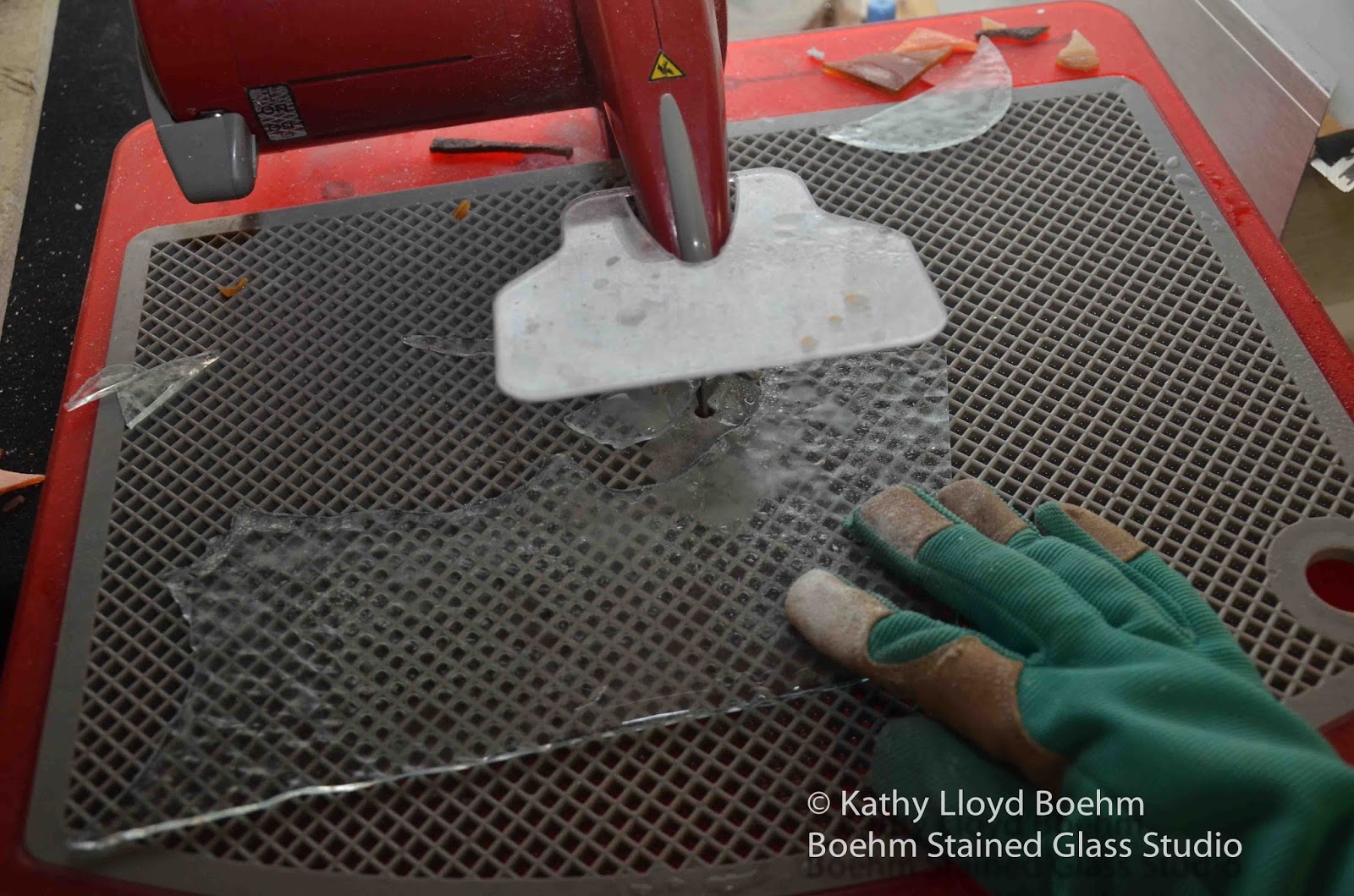 Boehm Stained Glass Blog: Stained Glass Window with Round Plates ...