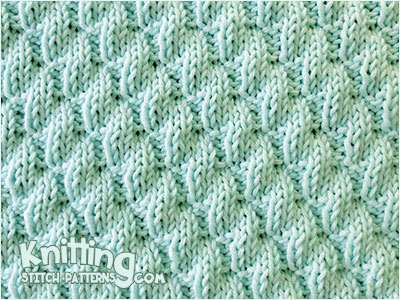 Left Diagonal Rib - Knitting Stitch Patterns