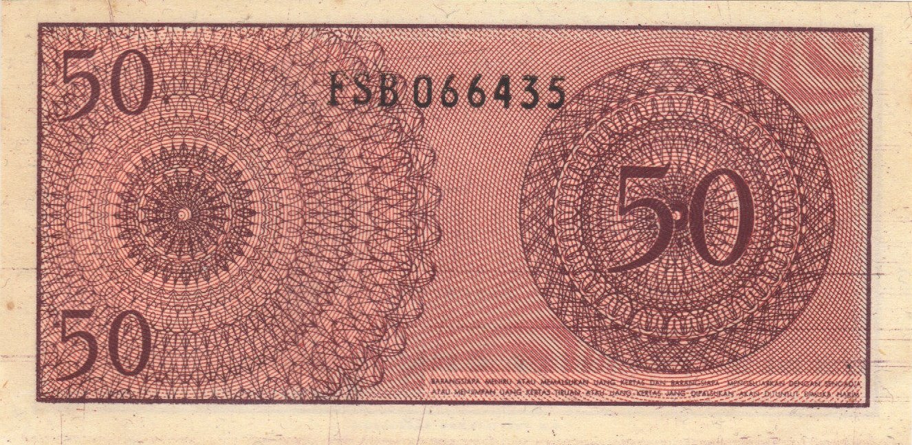 50 Sen - Tahun 1964 ~ Galeri Uang Rupiah Indonesia