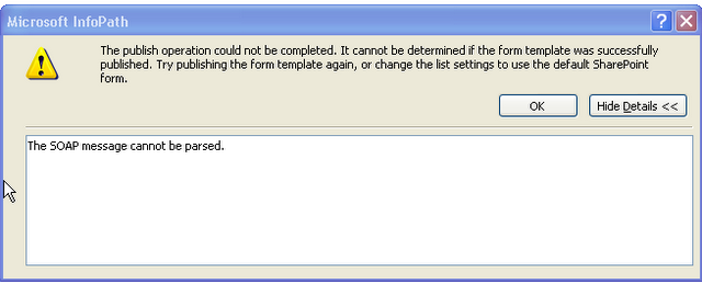 Sharepoint Troubleshooting Solutions Soap Message Cannot Be Parsed Error Message In