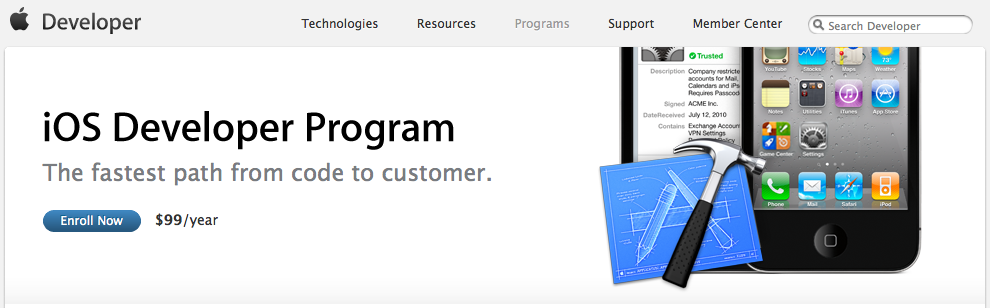 I touchs: Join The iOS Developer Program