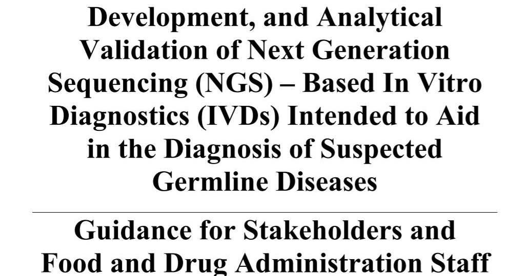 Discoveries in Health Policy: FDA Releases NGS Review Guidances: NGS ...