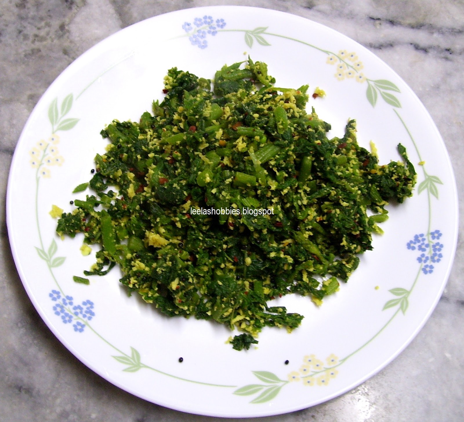 leelas hobbies: Pumpkin Leaf Thoran