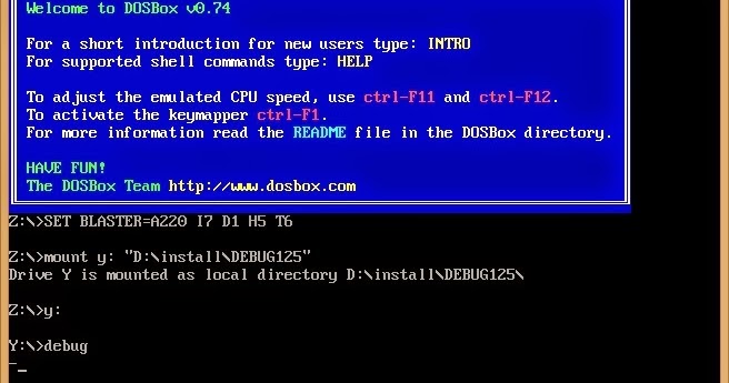 Wonderful Slippery Thing: Instalando DOSBox y Enhanced Debug para ...