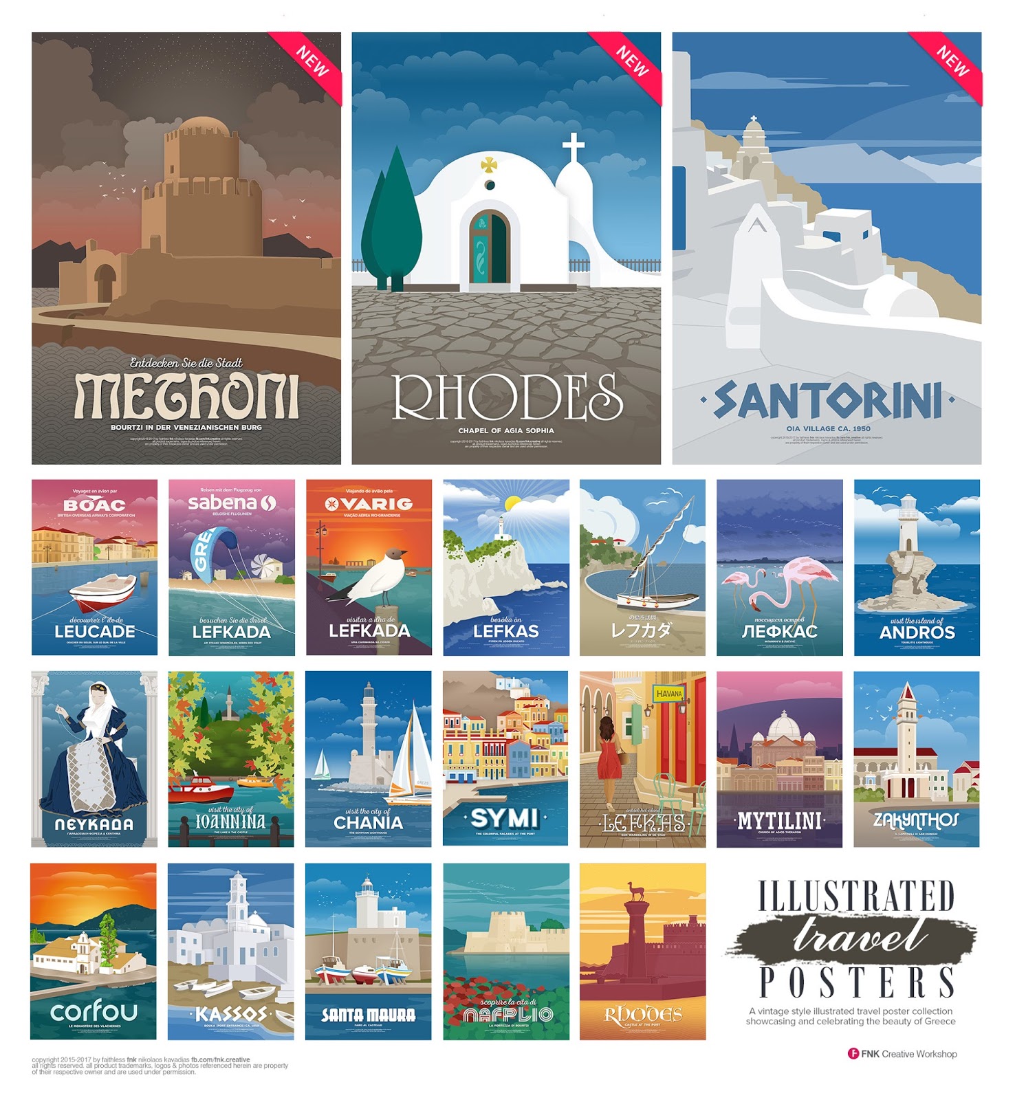Illustrated Travel Posters (Series 7) - fnk