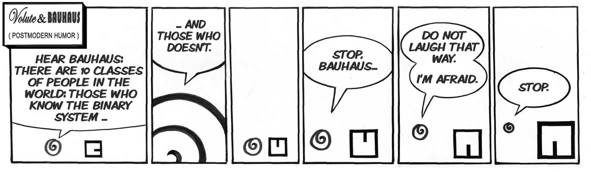 Just another blog of comics...: Volute and Bauhaus (postmodern humor).