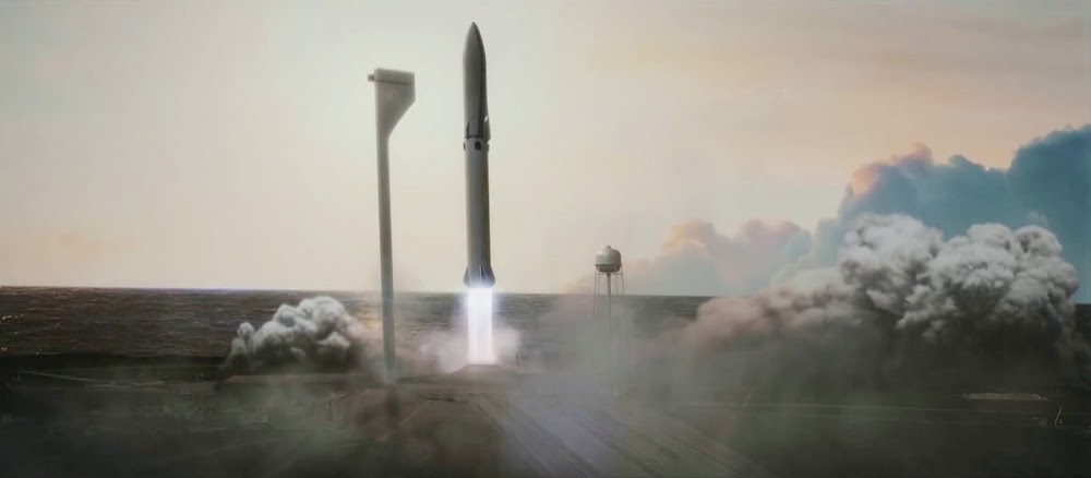 SpaceX Big Falcon Rocket launch; images from Shotwell's latest ...