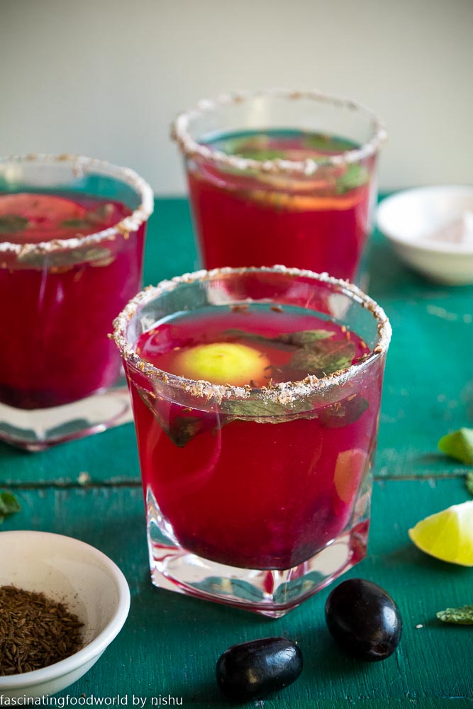 Home-made Kala khatta lemonade