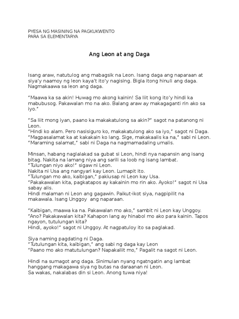 ang leon at ang daga - philippin news collections