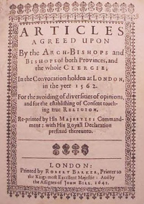"All the thirty-nine Articles of Religion"