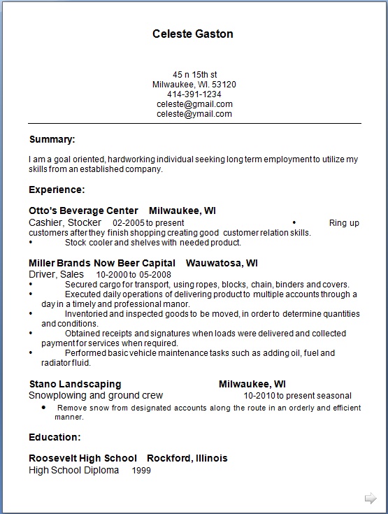 Cashier Resume Biodata Format In Word Free Download