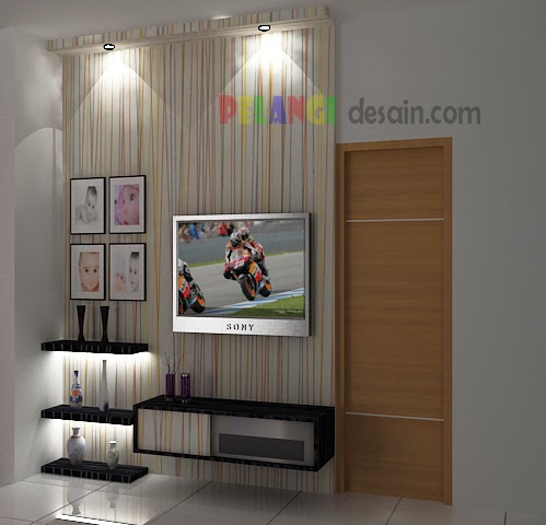 Kitchenset Pelangi Desain Interior: Backdrop tv minimalis modern