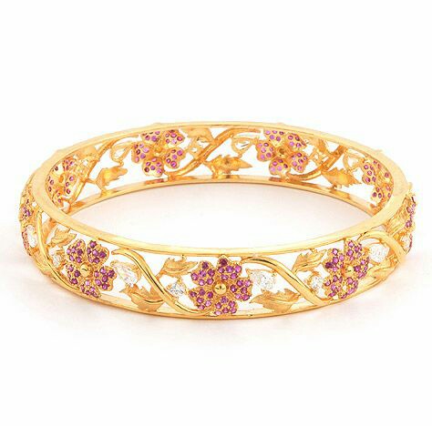 Multi color gold bangles
