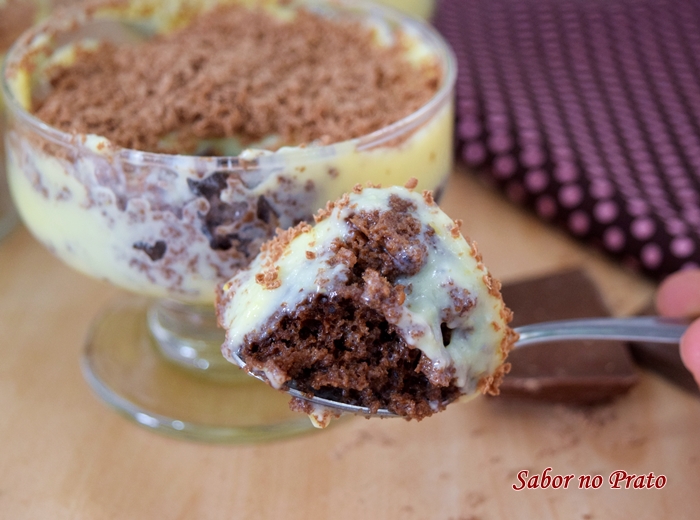 Pavê Simples na Taça (Pavê de Bolo) | Sabor no Prato