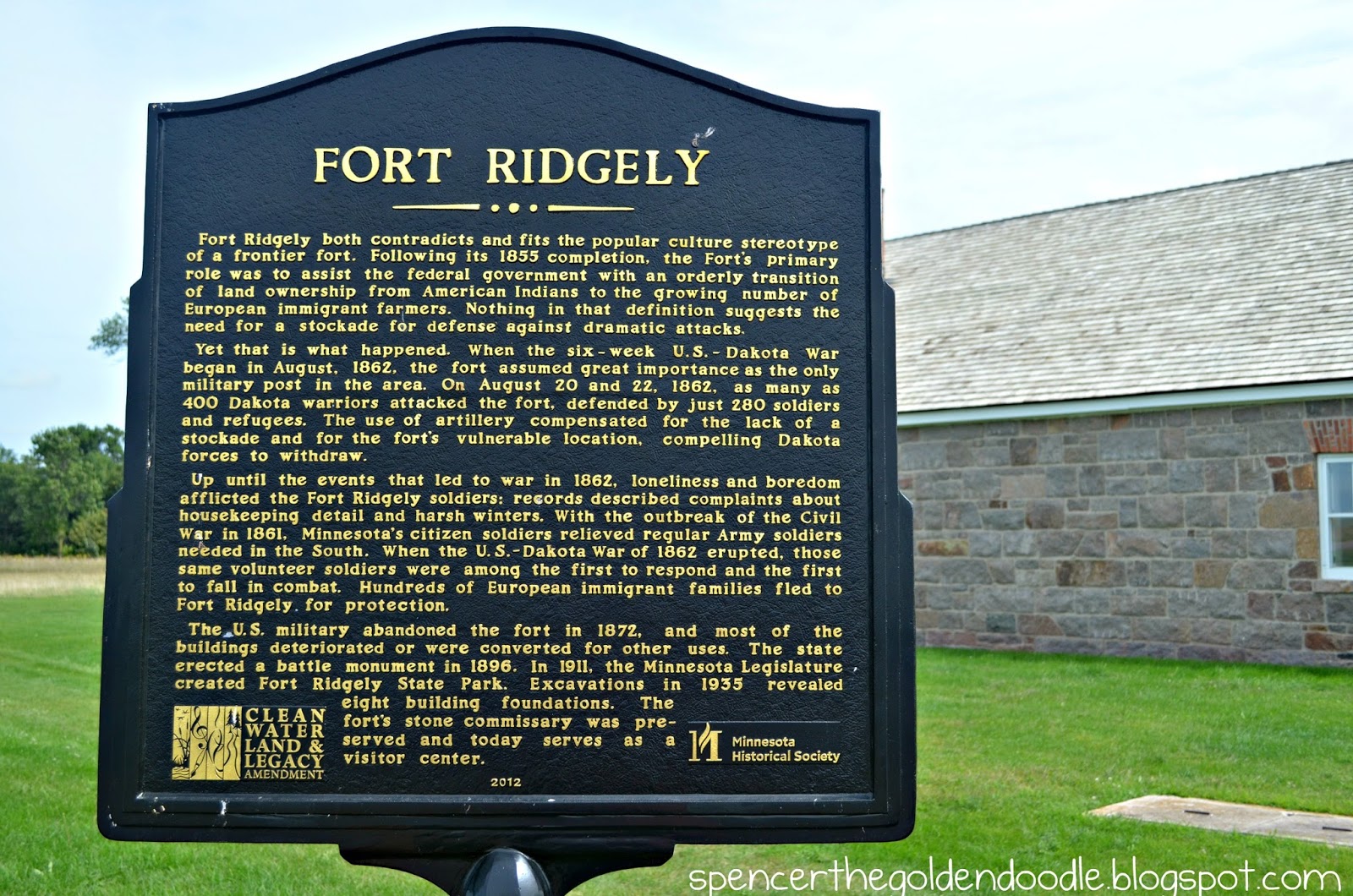 Spencer the Goldendoodle: Fort Ridgely Hike