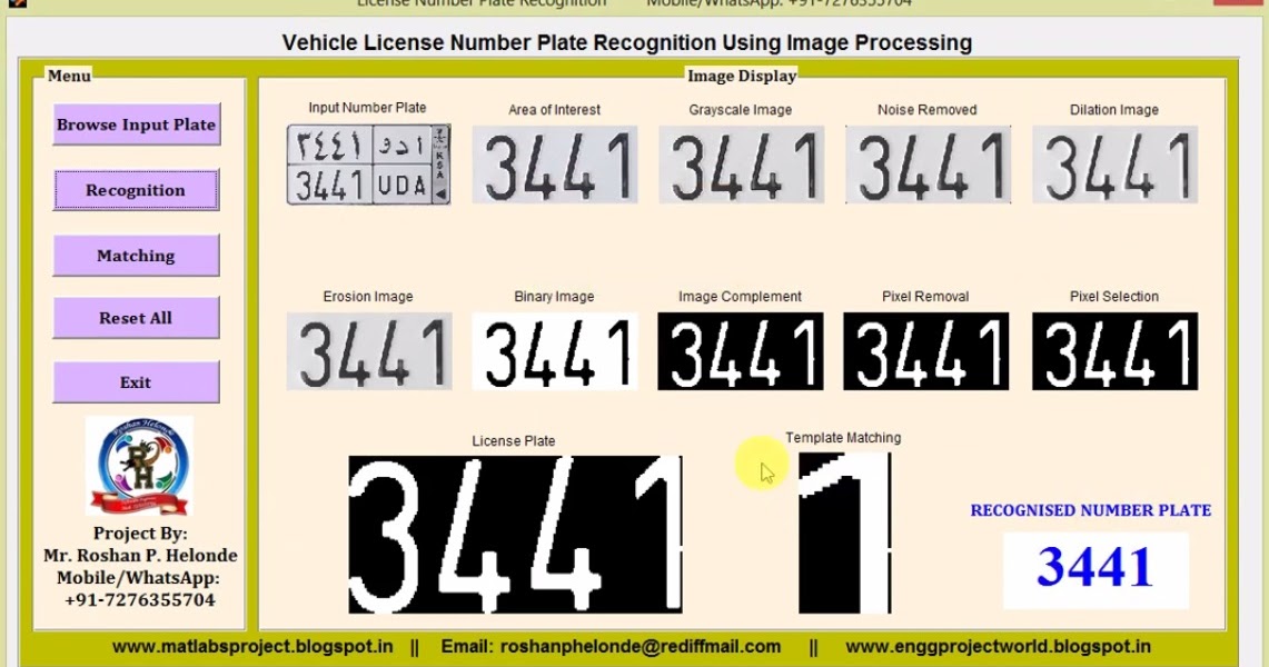 Matlab Project Vehicle License Number Plate Recognition Vlnpr Full Source Code ~ Matlab Project