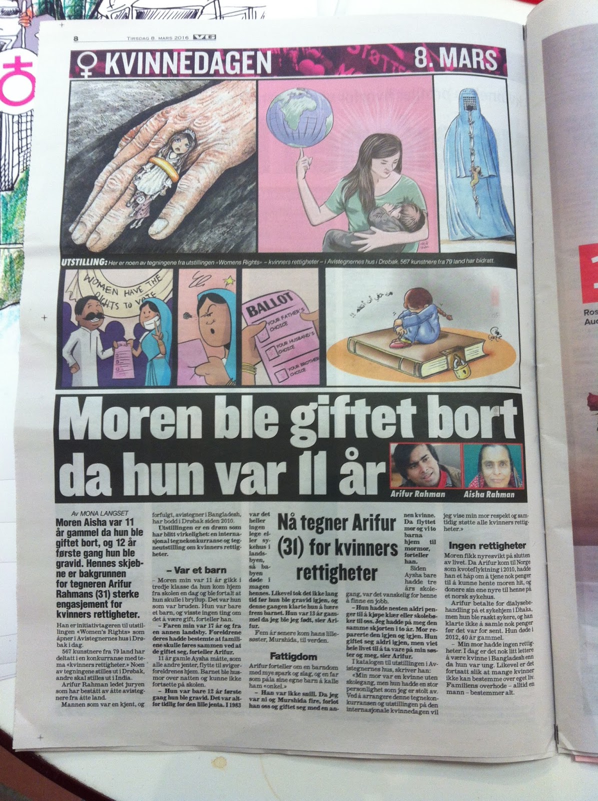 Moren ble barnebrud som 11-åring - nå tegner Arifur (31) for kvinners ...