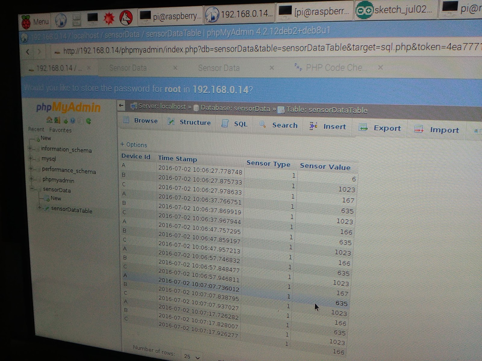 My Tinkering With Arduino: RasPi Local Web Server, Database and Posting ...