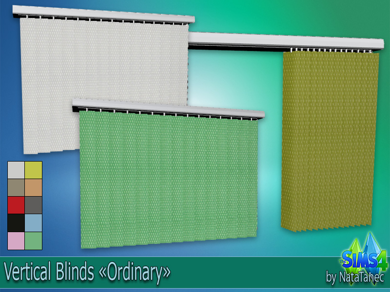 Corporation "SimsStroy": The Sims 4. Vertical Blinds "Ordinary".