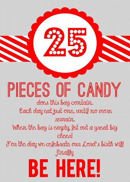 Christmas Candy Countdown Gift