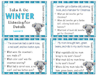 Speech Wonderland: Take & Go Winter Listening for Details