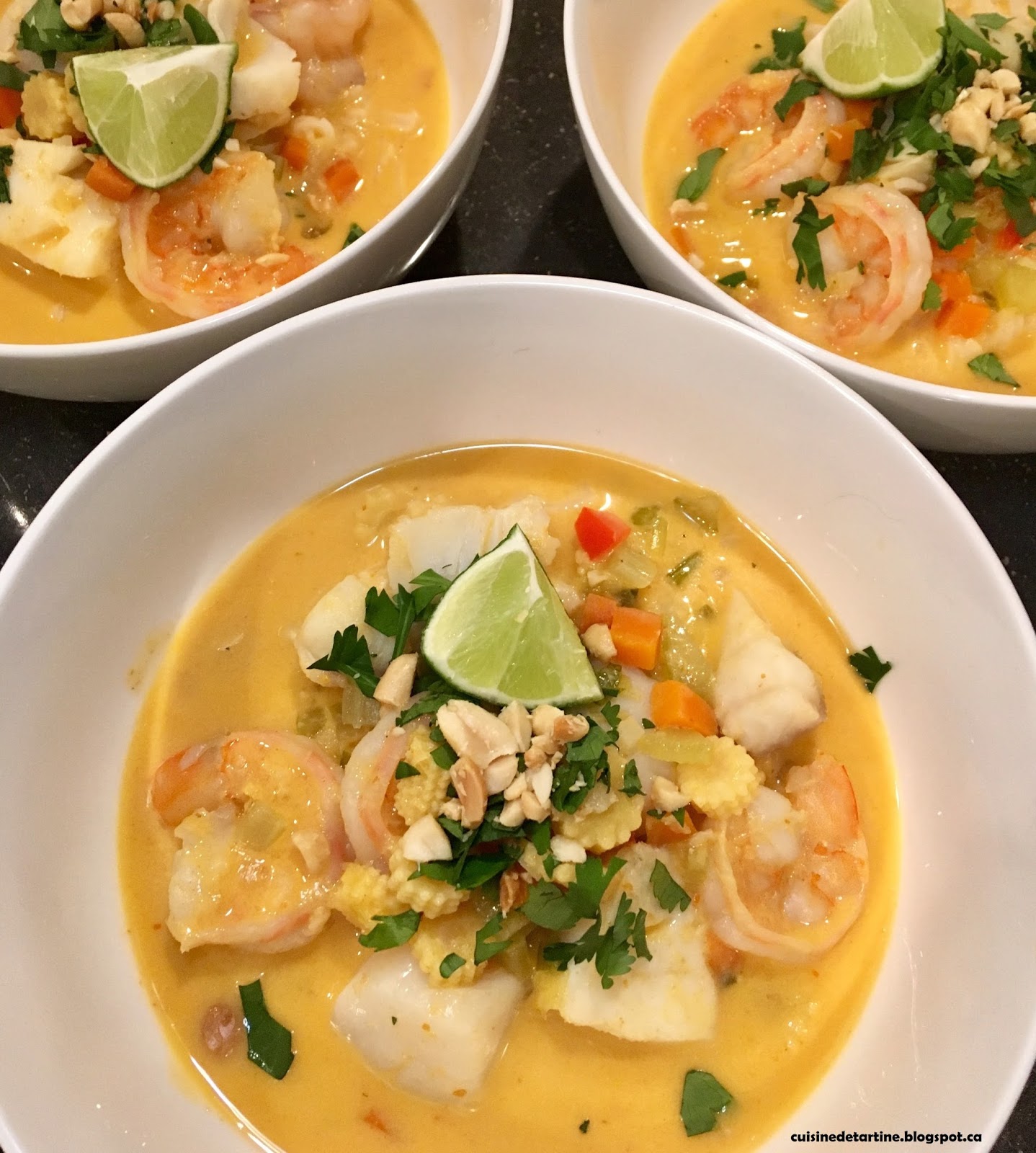 Soupe-repas épicée aux fruits de mer