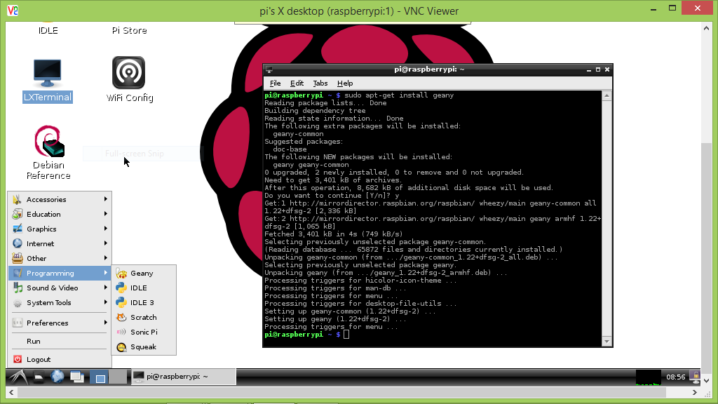 Hello Raspberry Pi: Geany - small and fast Editor/IDE