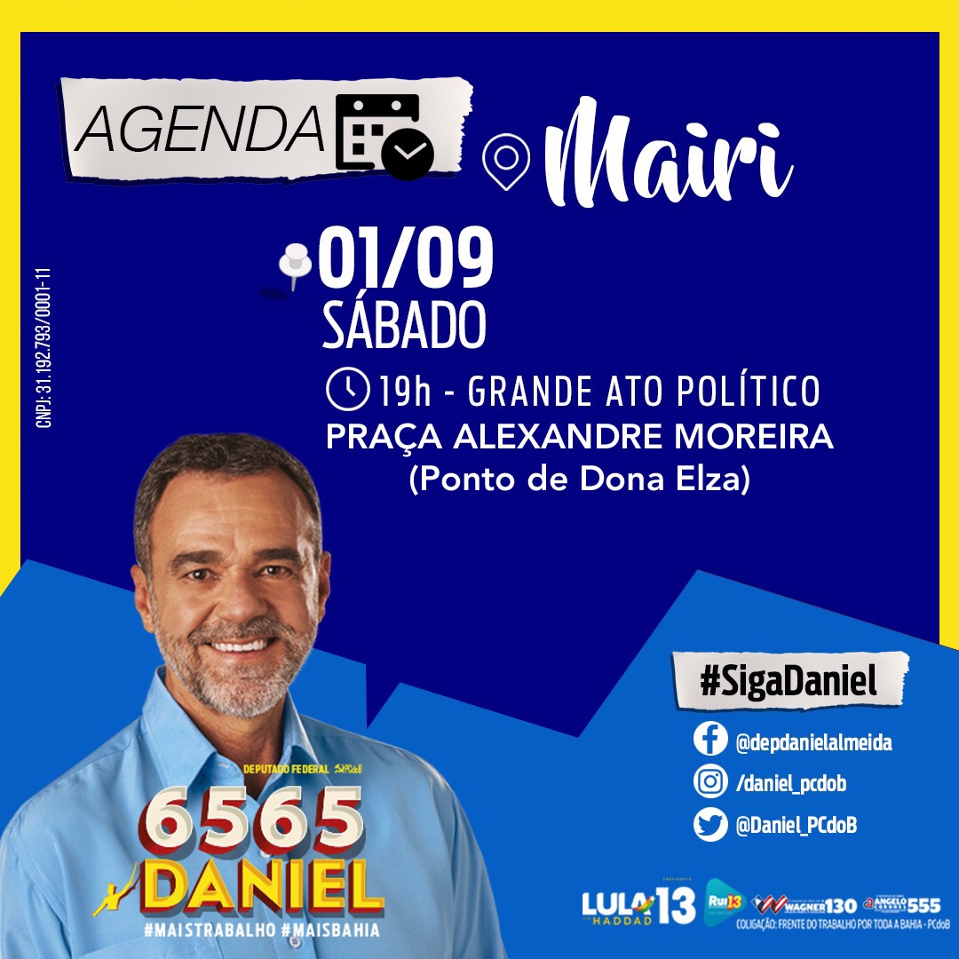 Mairi News: Daniel Almeida estará dia 01/09 em Mairi