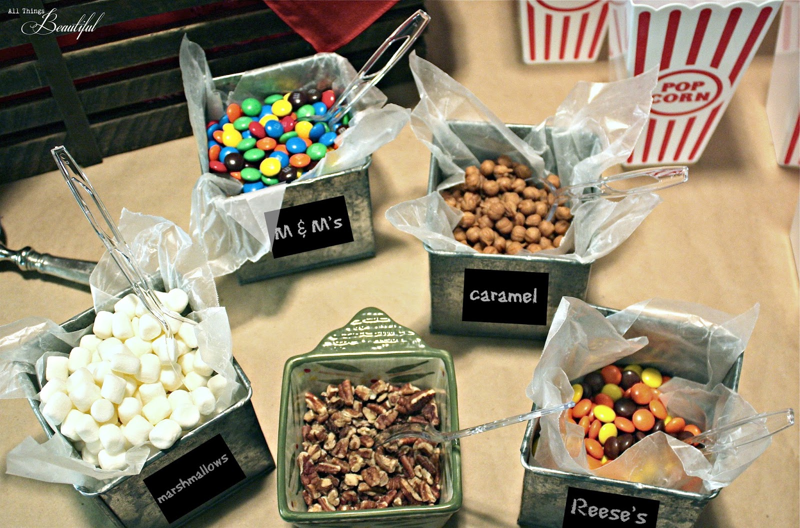 All Things Beautiful: {Popcorn Bar} Teen Birthday Party