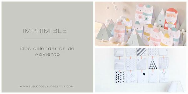 Imprimible | Dos calendarios de adviento | Decoración