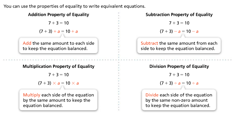 Mr. Giomini's Mathematics Blog: Day 58: Properties of Equality / One ...