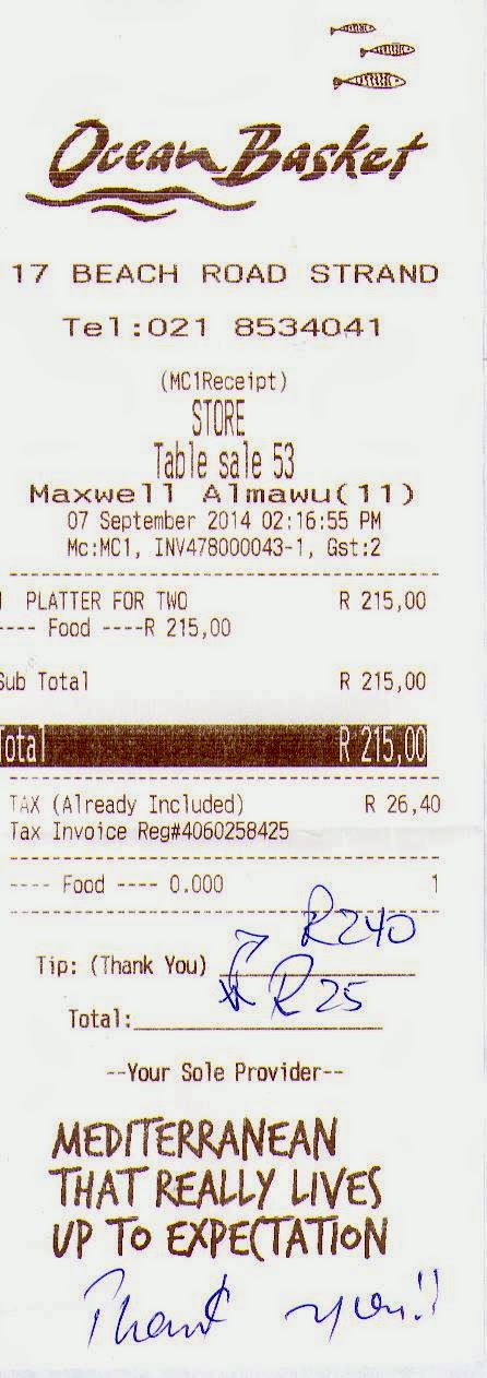 .: Sunday seafood platter at Ocean Basket